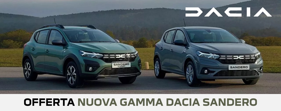NUOVA GAMMA DACIA SANDERO da 139€*/rata mese